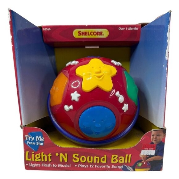 Toys | Vintage 1996 Nos Shelcore Light N Sound Ball Baby Toddler ...